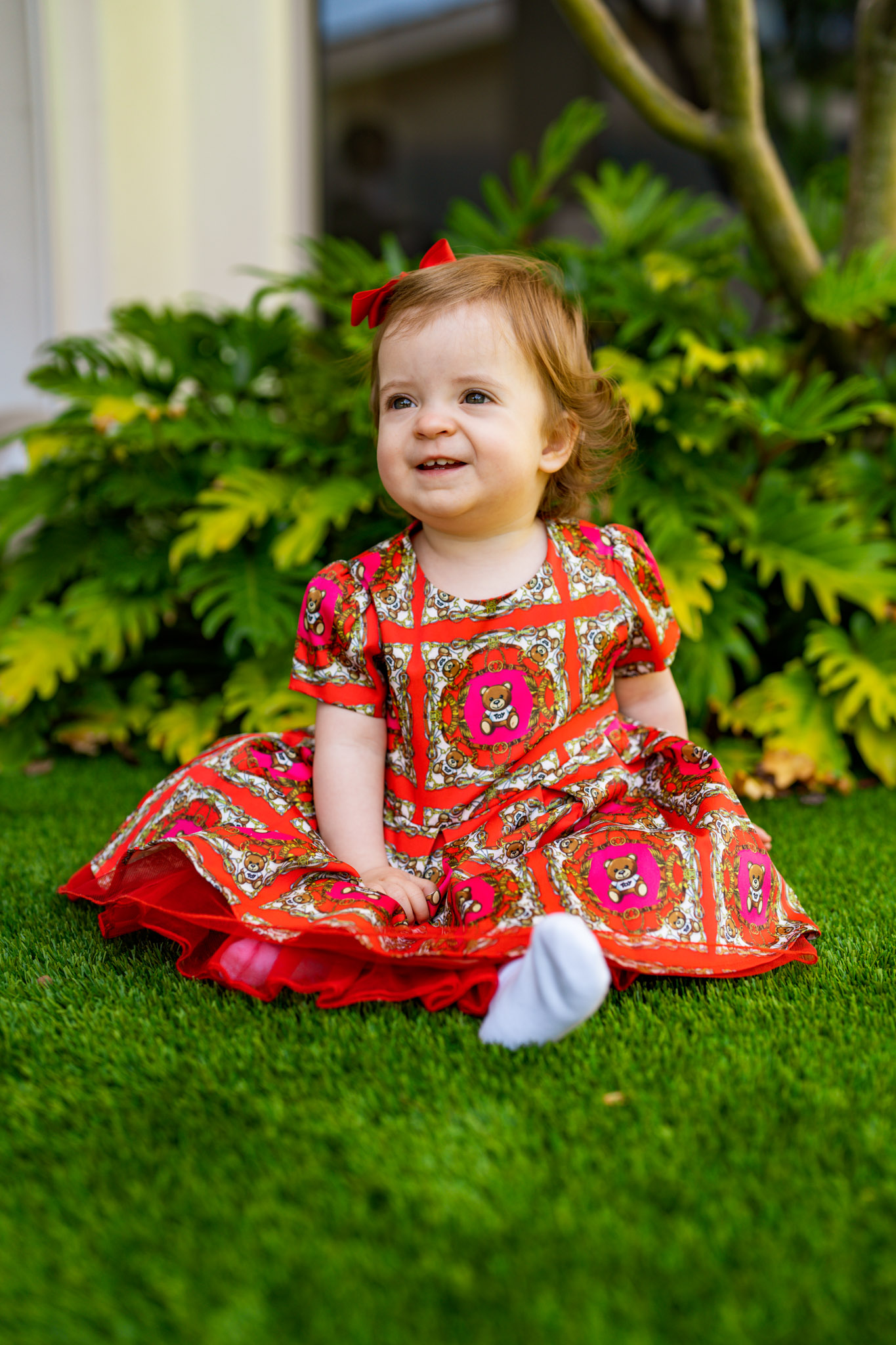 Moschino Red Teddy Dress - Kids Runway Hire